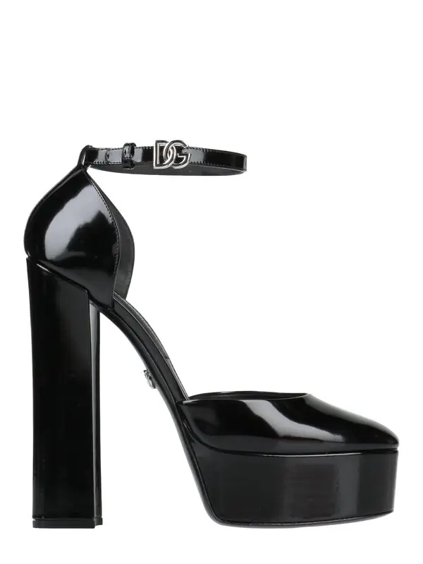 Dolce & Gabbana Patent Leather Block Heel Pumps - No
