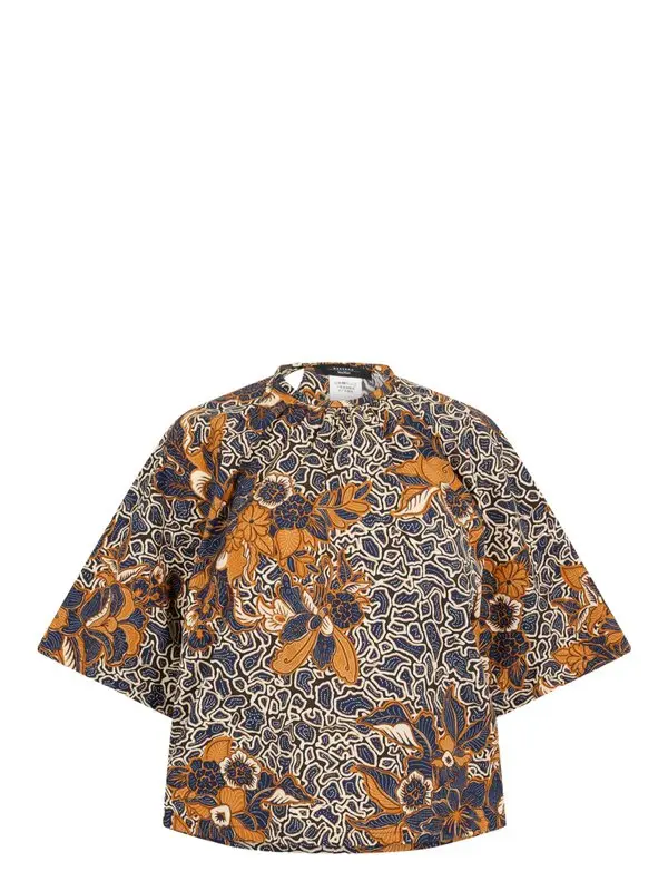 Max Mara Quaglia Floral Print Blouse - Brown