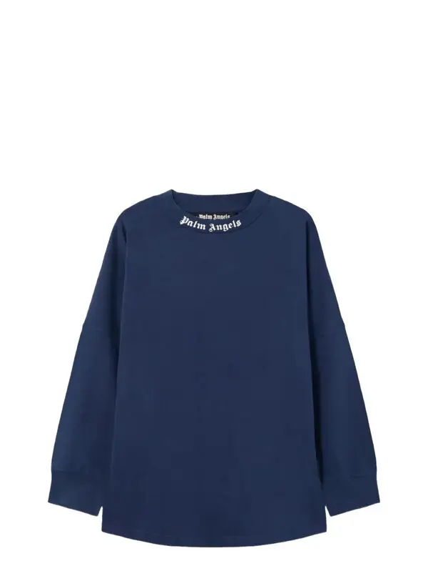 Palm Angels Logo-detail Sweatshirt - Blue