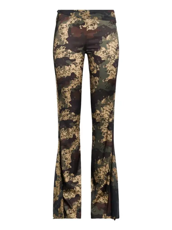 DIESEL® Camouflage Flared Trousers - Green