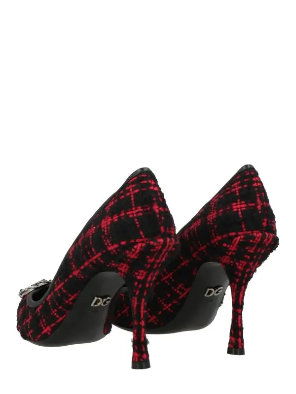 Dolce & Gabbana Two-tone Tweed Stilettos - Red