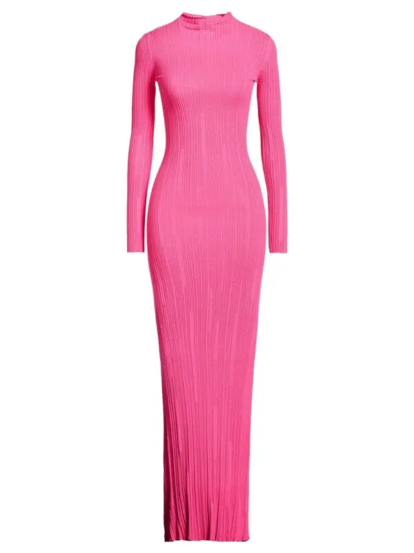 Jacquemus Ribbed Knit Maxi Dress - Fuchsia