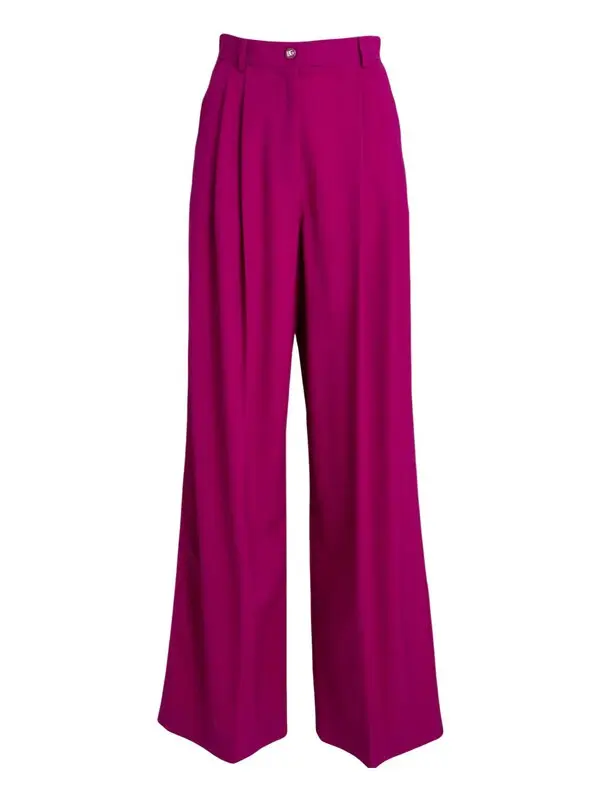 Dolce & Gabbana Wide Leg Trousers - Purple-red