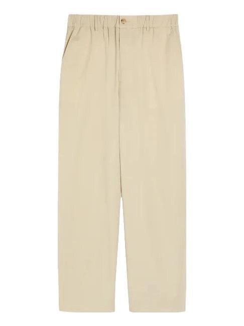 FRAME Elasticated Cotton Trousers - Nude