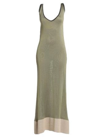 Jacquemus Sleeveless V-neck Maxi Dress - Green