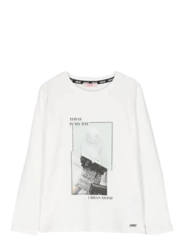 Liu Jo Urban Mood" Photo Print Jersey T-shirt - White