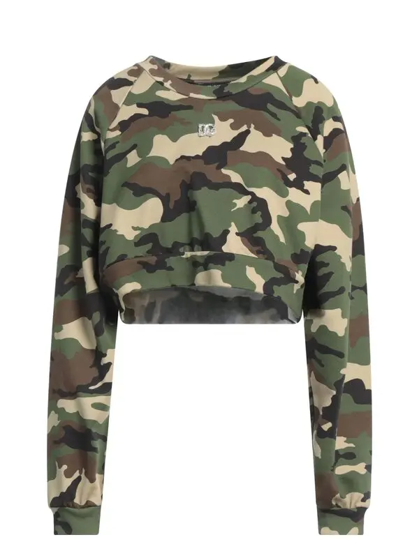 Dolce & Gabbana Camouflage Embellished Hoodie - Green