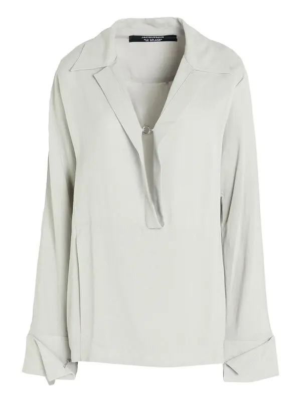 Jacquemus Long Sleeve Plain Color Shirt - Grey