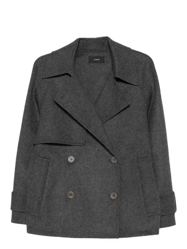 JOSEPH Double-breasted Coat - Black