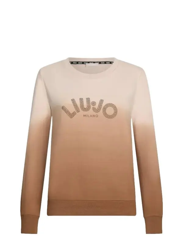 Liu Jo Rhinestone Embellished Crewneck Sweatshirt - Nude