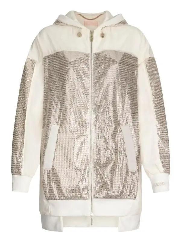 Liu Jo Sequined Parka - White