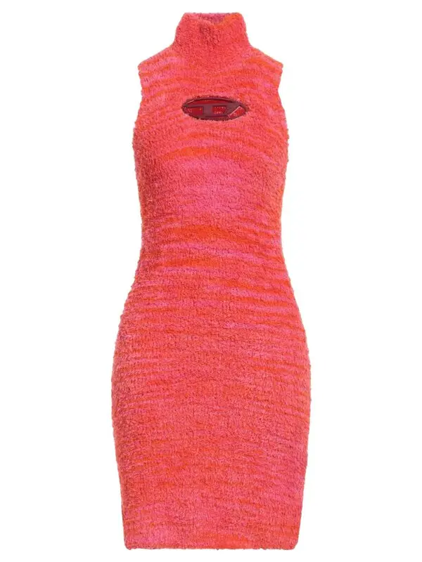 DIESEL® Sleeveless Two-tone Knit Dress - Orange