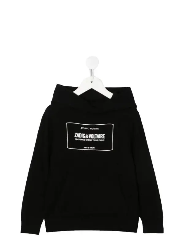 Zadig&Voltaire Logo Print Hoodie - Black