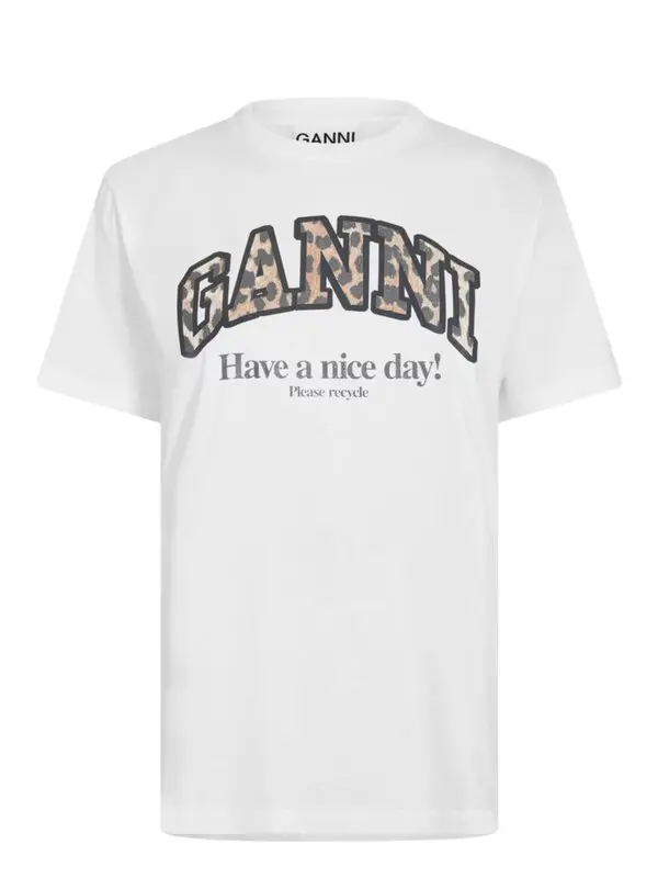 GANNI Graphic T-shirt - White