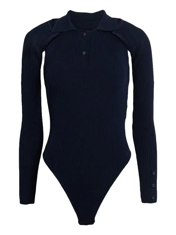 Jacquemus Solid Colour Bodysuits - Blue
