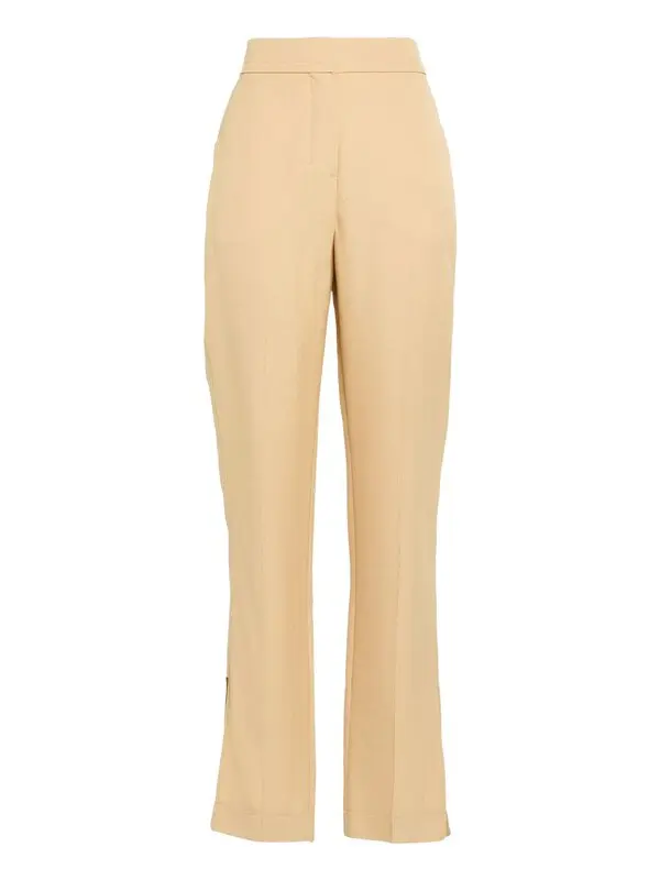 Jacquemus Solid Color Casual Trousers - Sand-colored
