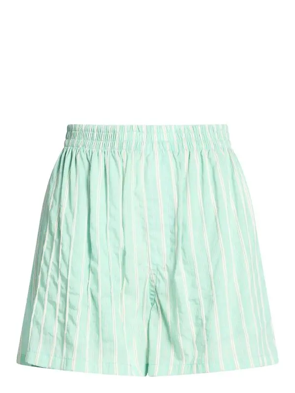 Balenciaga Striped Twill Bermuda Shorts - Blue