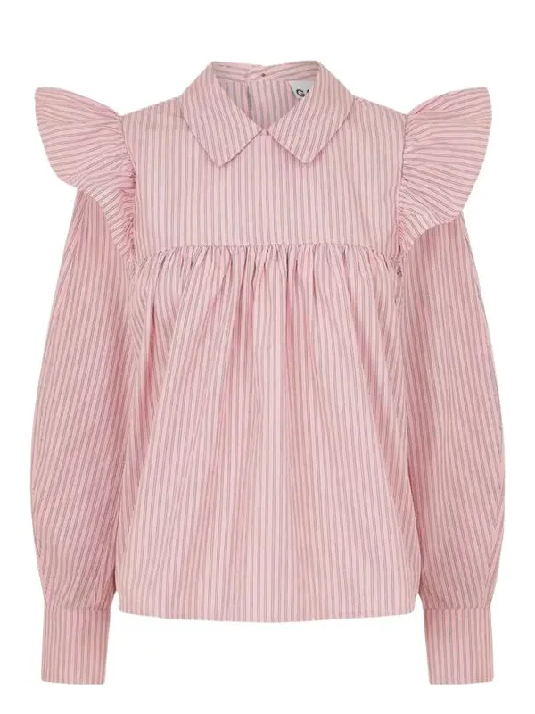 GANNI Oxfrd Frll Bls Ld62 - Pink