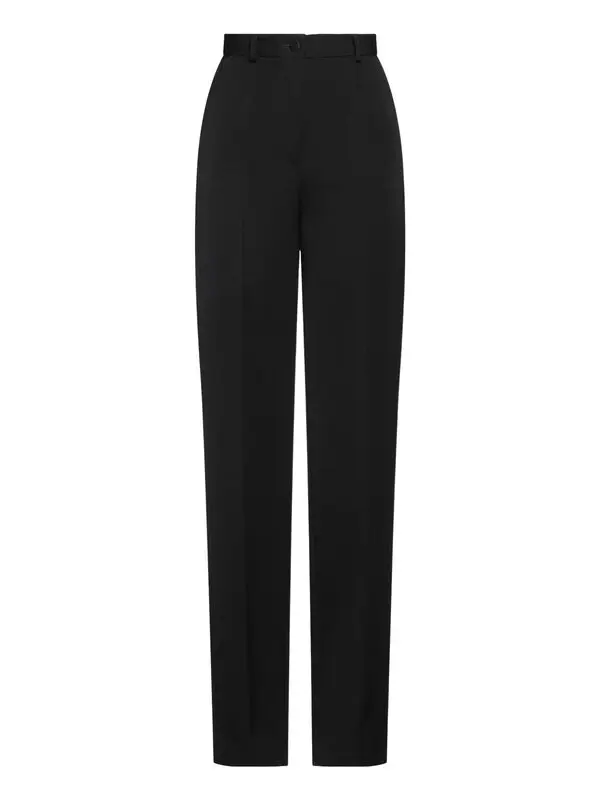 Dolce & Gabbana Cool Wool Straight-leg Trousers - Black