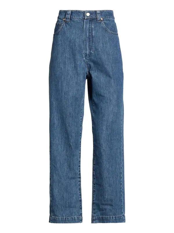 Max Mara Straight Leg Denim Trousers - Blue Blue