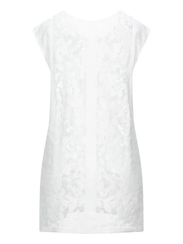 Dolce & Gabbana Lace Sleeveless Top - White