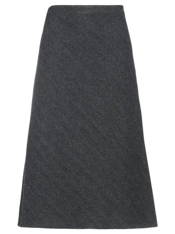 MAISON MARGIELA Flared Tweed Midi Skirt - Black