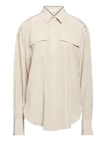 Brunello Cucinelli Long Sleeve V-neck Shirt - Grey