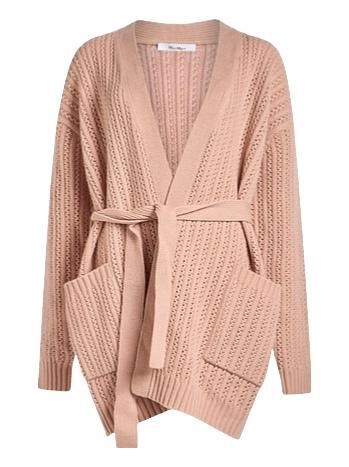 Max Mara Belted Jacquard-knit Jacket - No