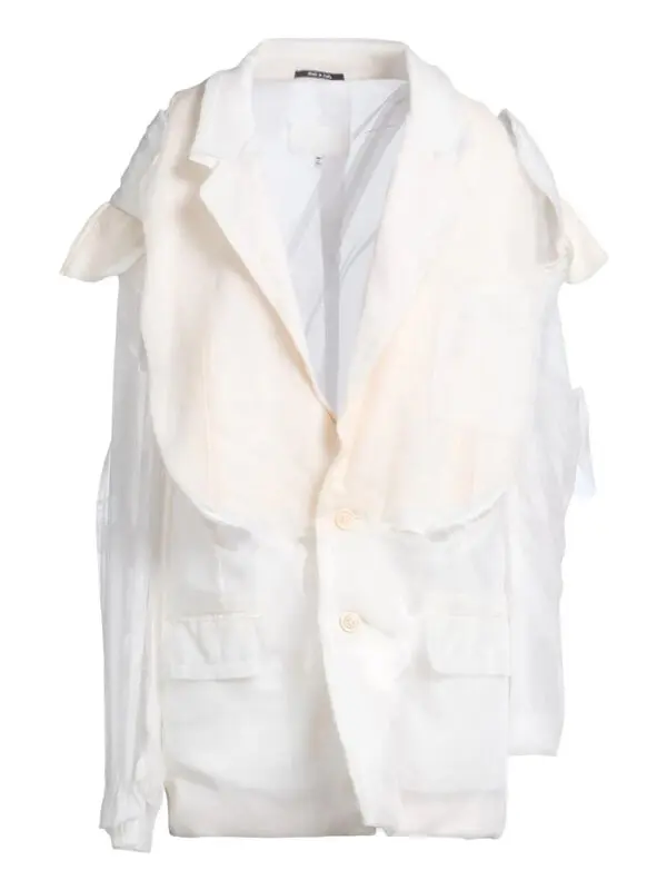MAISON MARGIELA Two-tone Single-breasted Suit - Ivory
