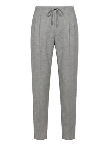Max Mara Stretch Wool Tapered Trousers - Grey