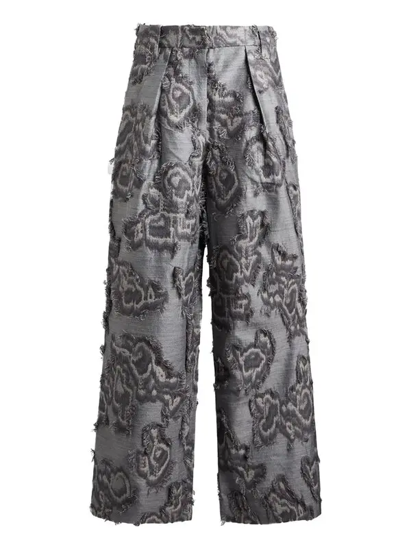 GANNI Wide-leg Trousers - Gray