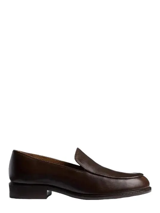 Khaite Miles Leather Loafers - Black