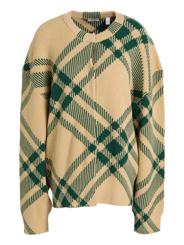 Burberry Classic Check Knit Pullover - Beige