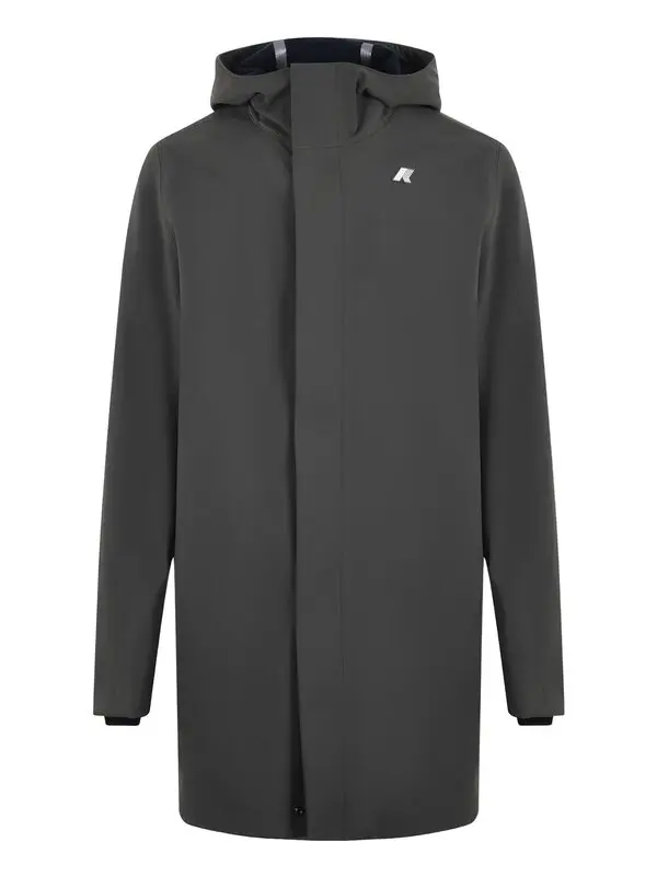 K-WAY Slim Fit Hooded Rain Coat - Black