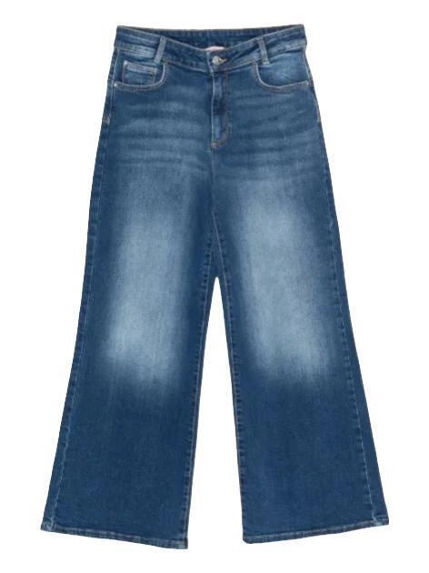 Liu Jo Wide Leg Belt Loop Jeans - Blue
