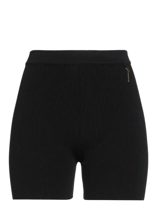 Jacquemus Ribbed Knit Shorts - Black