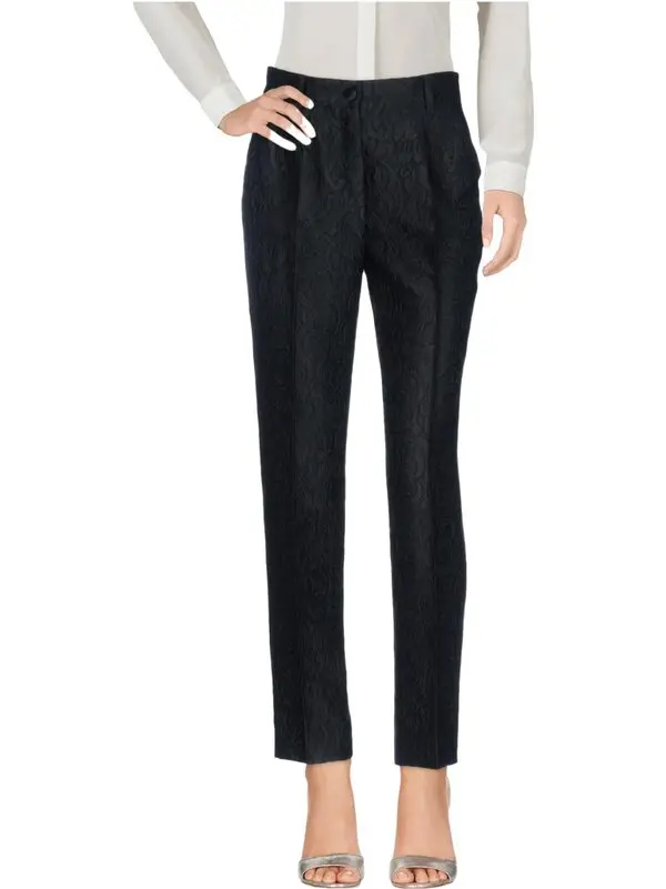 Dolce & Gabbana Jacquard Satin Formal Trousers - Black