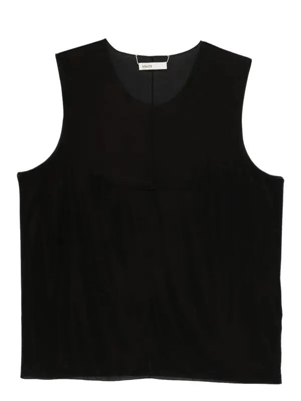 Khaite Sleeveless Crew Neck Top - Black