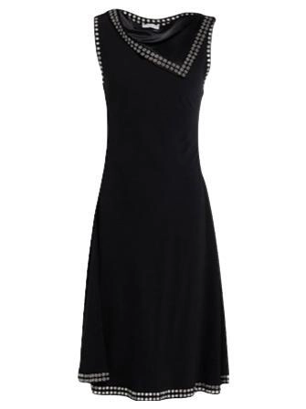 Burberry Sleeveless Embellished Cady Dress - Black