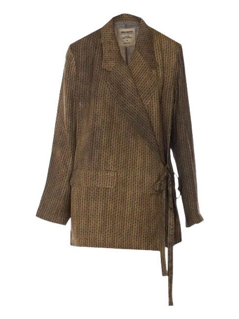 UMA WANG Long-sleeve Wrap Jacket - Green