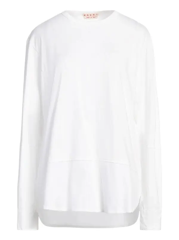 Marni Long Sleeve Crewneck T-shirt - White