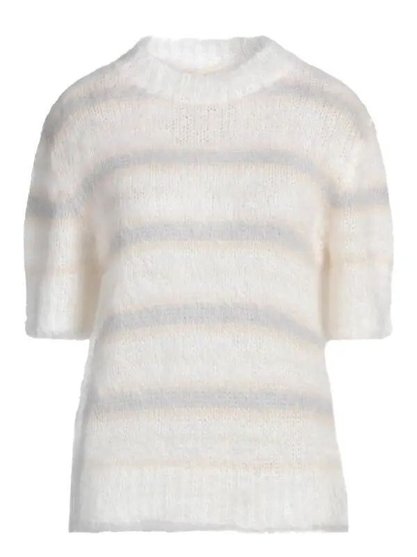 Marni Striped Knit Jumper - White