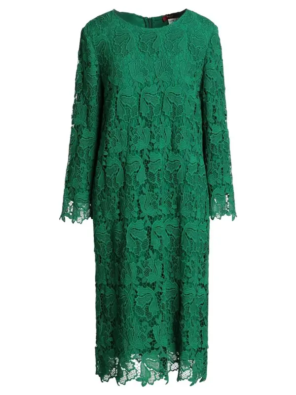Max Mara Lace Midi Dress - Green