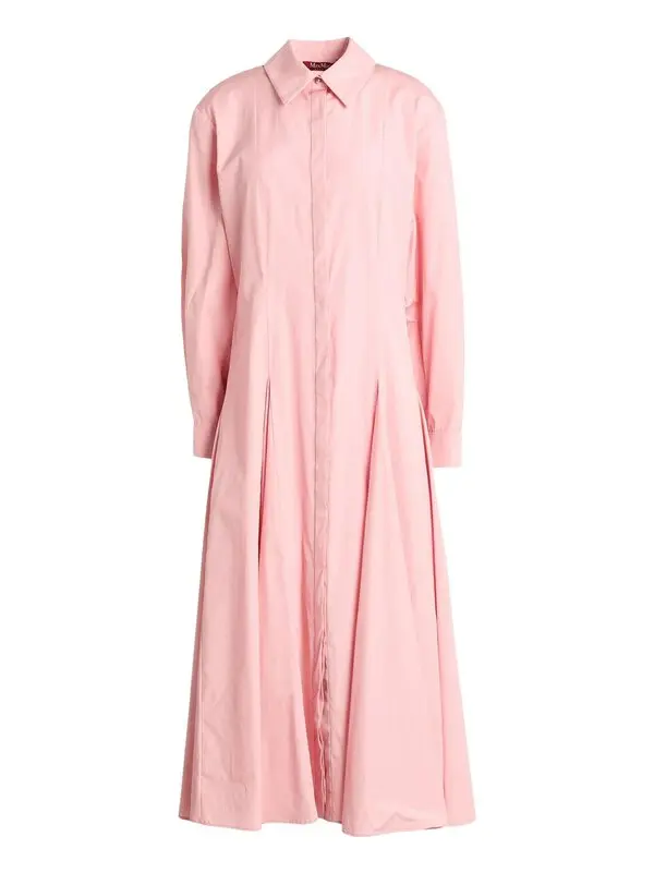 Max Mara Long Sleeve Shirt Dress - Pink