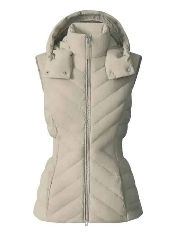 Mackage Hoshi Hooded Quilted Gilet - Nude