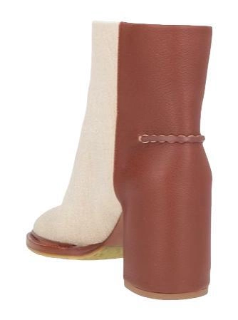 Chloé Block Heel Two-tone Ankle Boots - Brown