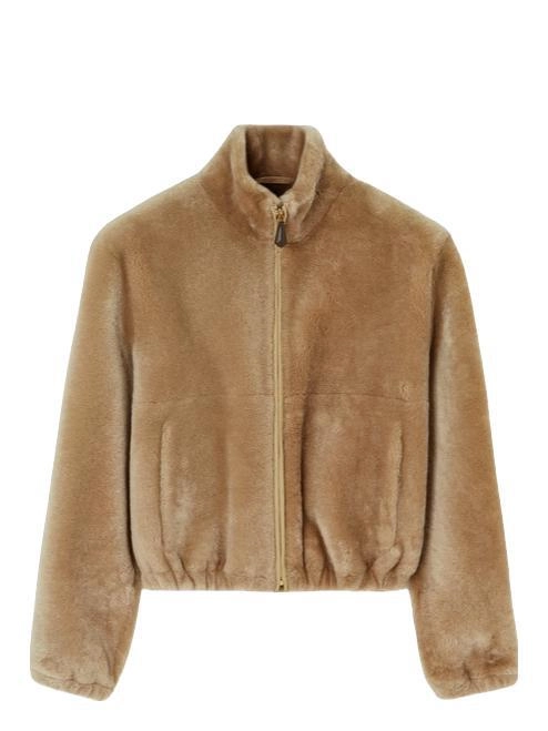 Loro Piana Bomber Jacket With Fur Trim - Pine Nuts