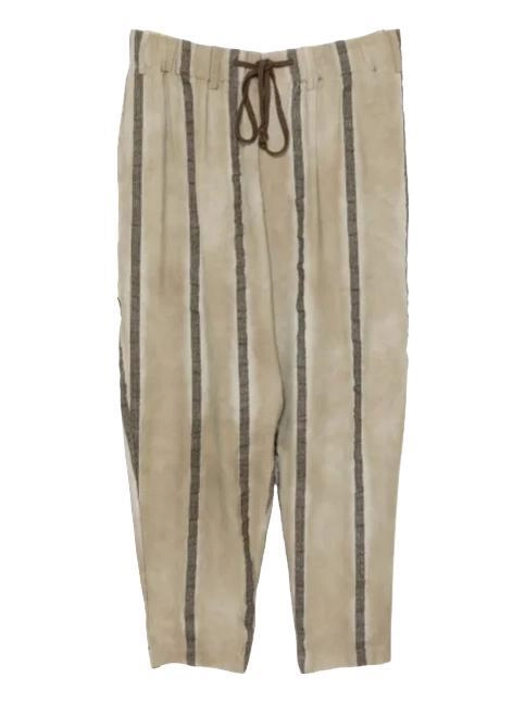 UMA WANG Striped Tapered Trousers - Nude