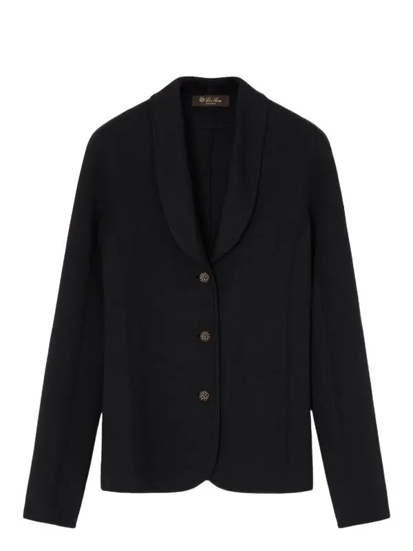 Loro Piana Long-sleeved Shawl Collar Jacket - Black