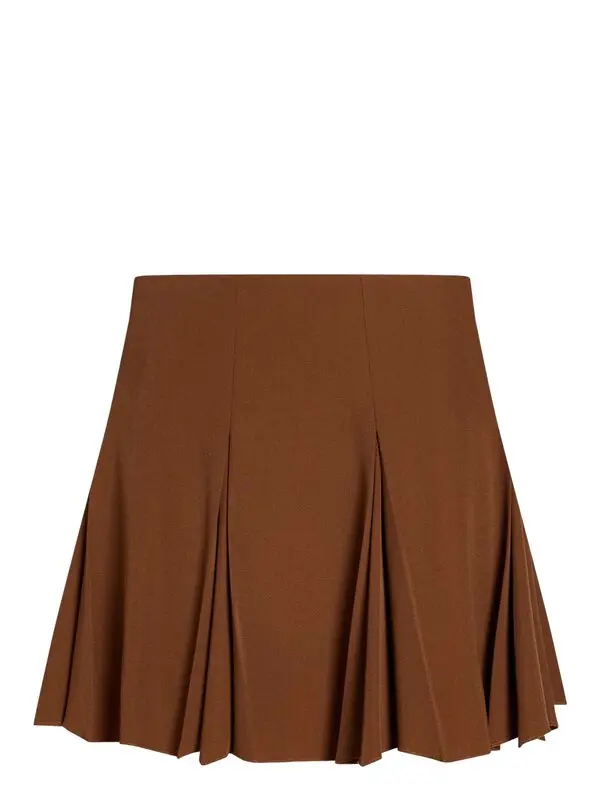 Marni Pleated Mini Skirt - Brown